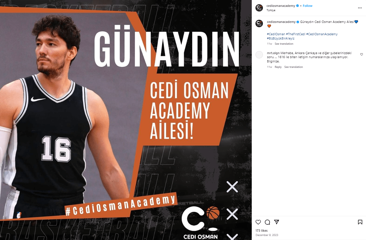 Cedi Osman Basketbol - Turkiye Guclu